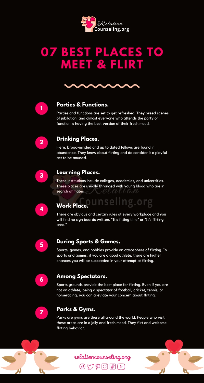 07 Best Places To Flirt & Meet a Woman Comfortably.